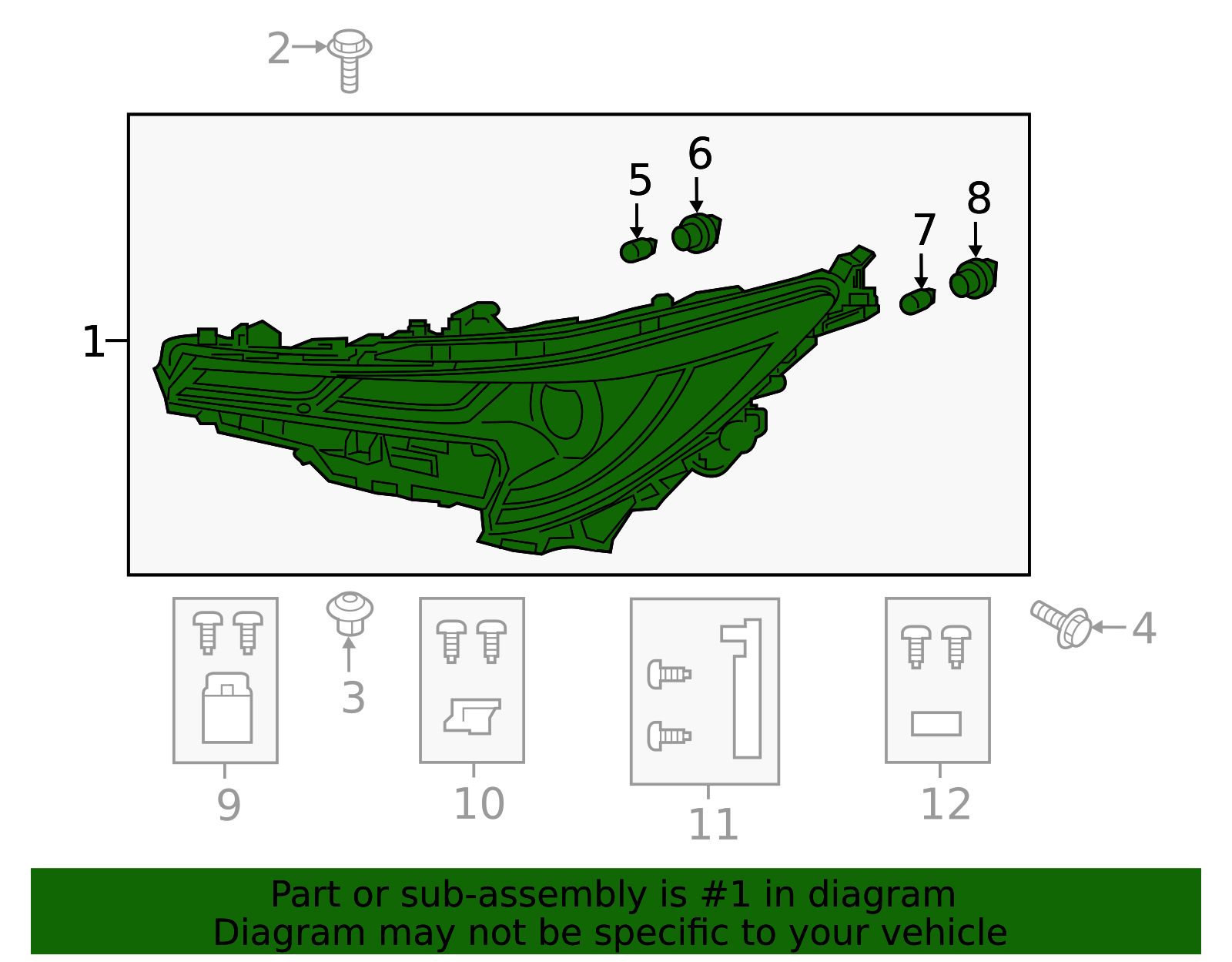 2020-2022 Toyota Corolla Headlamp Assembly - DRIVERS SIDE 81150-02S30 ...