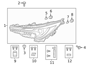 81110-02P50 - Headlamp Assembly Right-hand - 2020-2022 Toyota Corolla ...