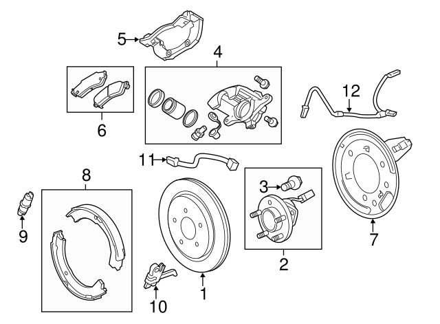 2009-2015 Cadillac CTS Silver Rear Driver Side Disc Brake Caliper ...