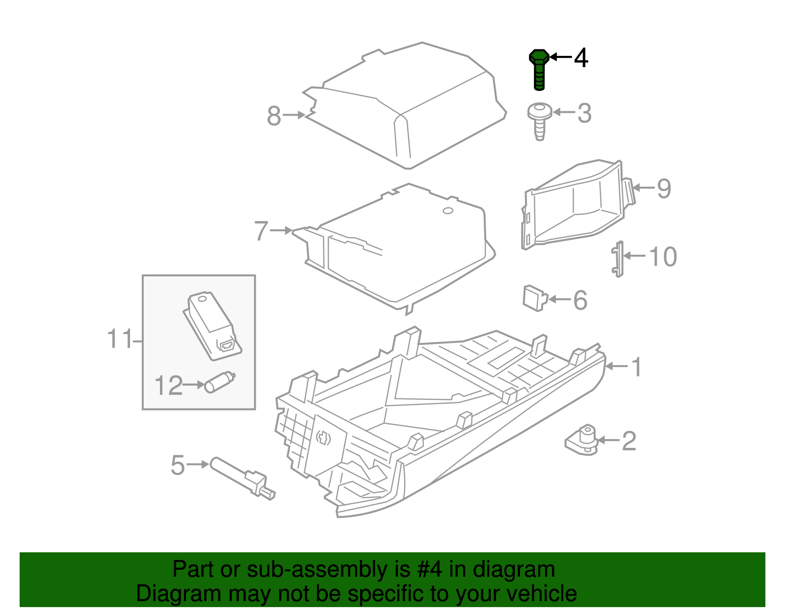 Genuine BMW 07-14-7-118-899 | Glove Box Bolt | FREE Shipping on Most ...