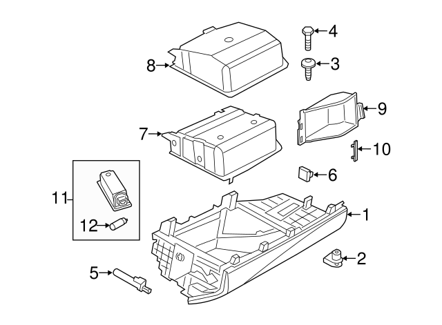 OEM BMW Glove Box For 2011-2016 BMW - Part# 51-16-9-205-976 | Suburban ...