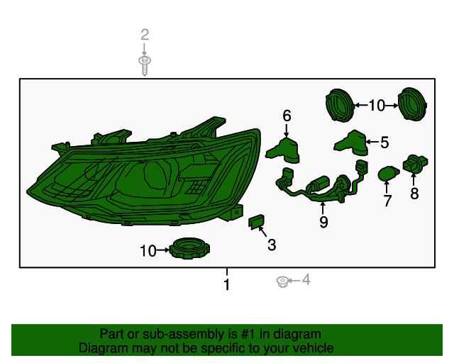 2017-2020 Chevrolet Sonic Passenger Side Headlight Assembly 42703393 GM ...