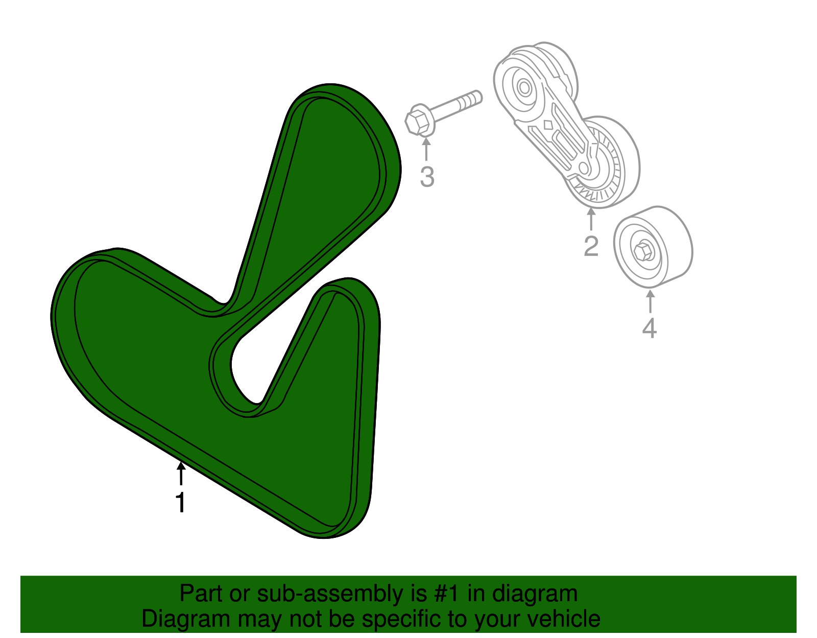 2012-2015 Chevrolet Captiva Sport V-Ribbed Serpentine Belt 12653318 GM ...