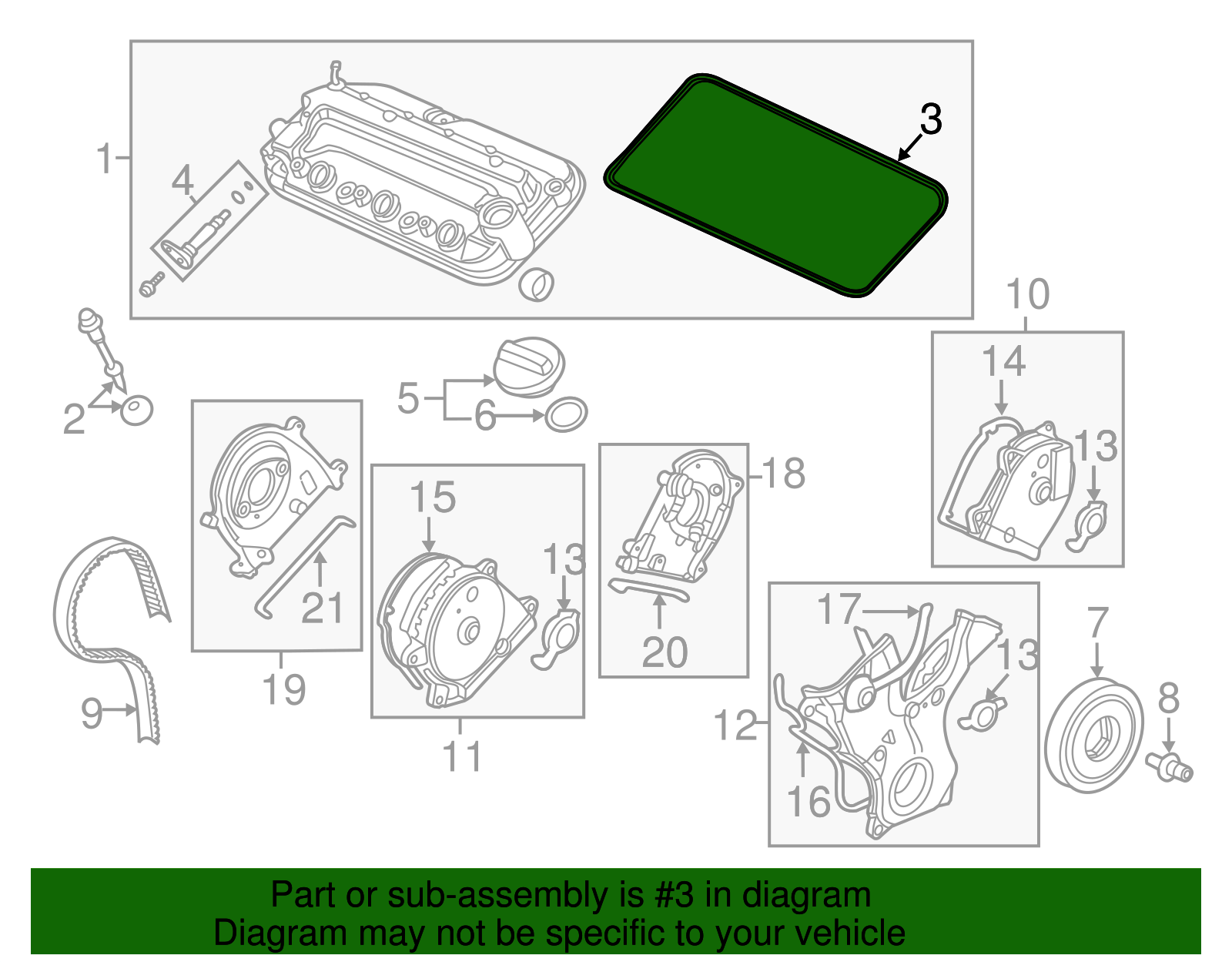 OEM 2013-2025 Honda Valve Cover Gasket 12351-5G0-A00 | Honda Automotive ...
