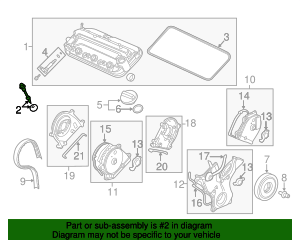 90013-5G0-A00 - Bolt, Head Cover - 2013-2021 Honda | Genuine Honda Parts