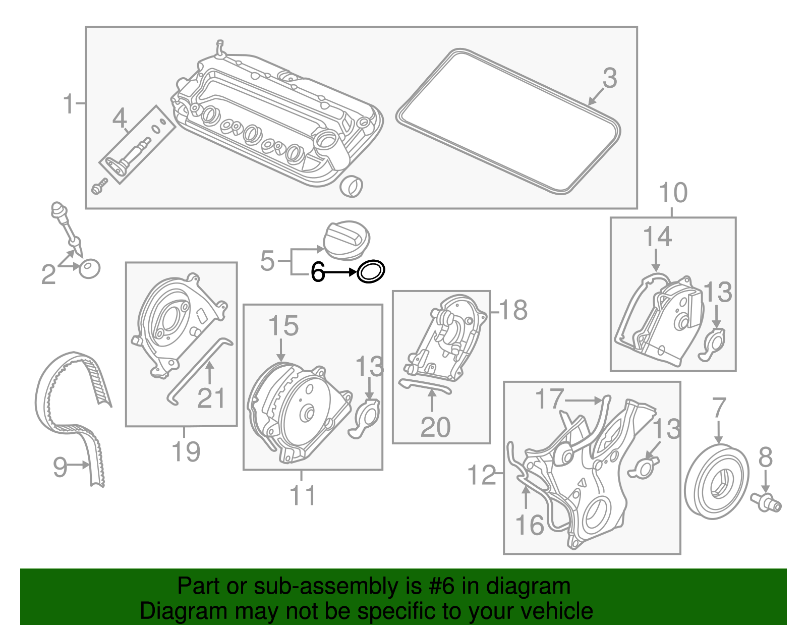 15613-PC6-000 - Engine Oil Filler Cap O-Ring 1992-2025 Honda | Honda ...