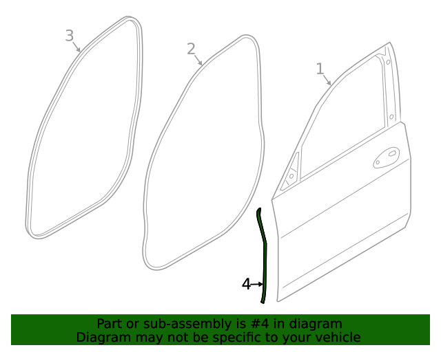 51769465615 - 2019-2024 BMW Front Weather-Strip (51-76-9-465-615) | BMW ...
