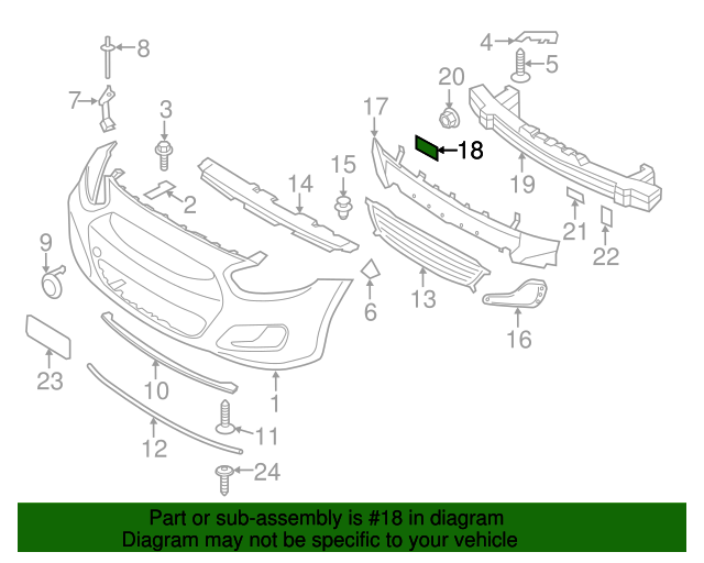 86593-24000 - Energy Absorber Clip - 1995-2021 Hyundai | hyundaiparts