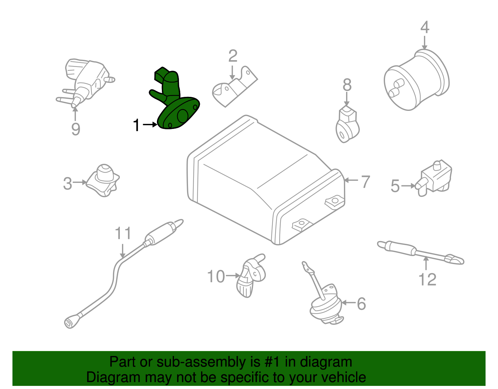 2000-2006 Nissan Vapor Canister Purge Solenoid 14930-5M00A | TascaParts.com