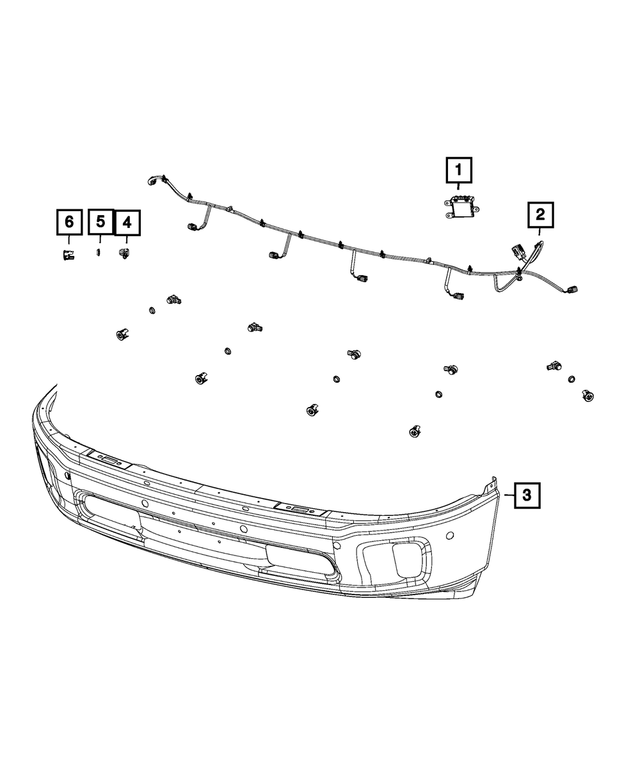 Front Fascia Wiring | 2014-2022 Ram - SKU: 68232619AB | MoparGiant ...