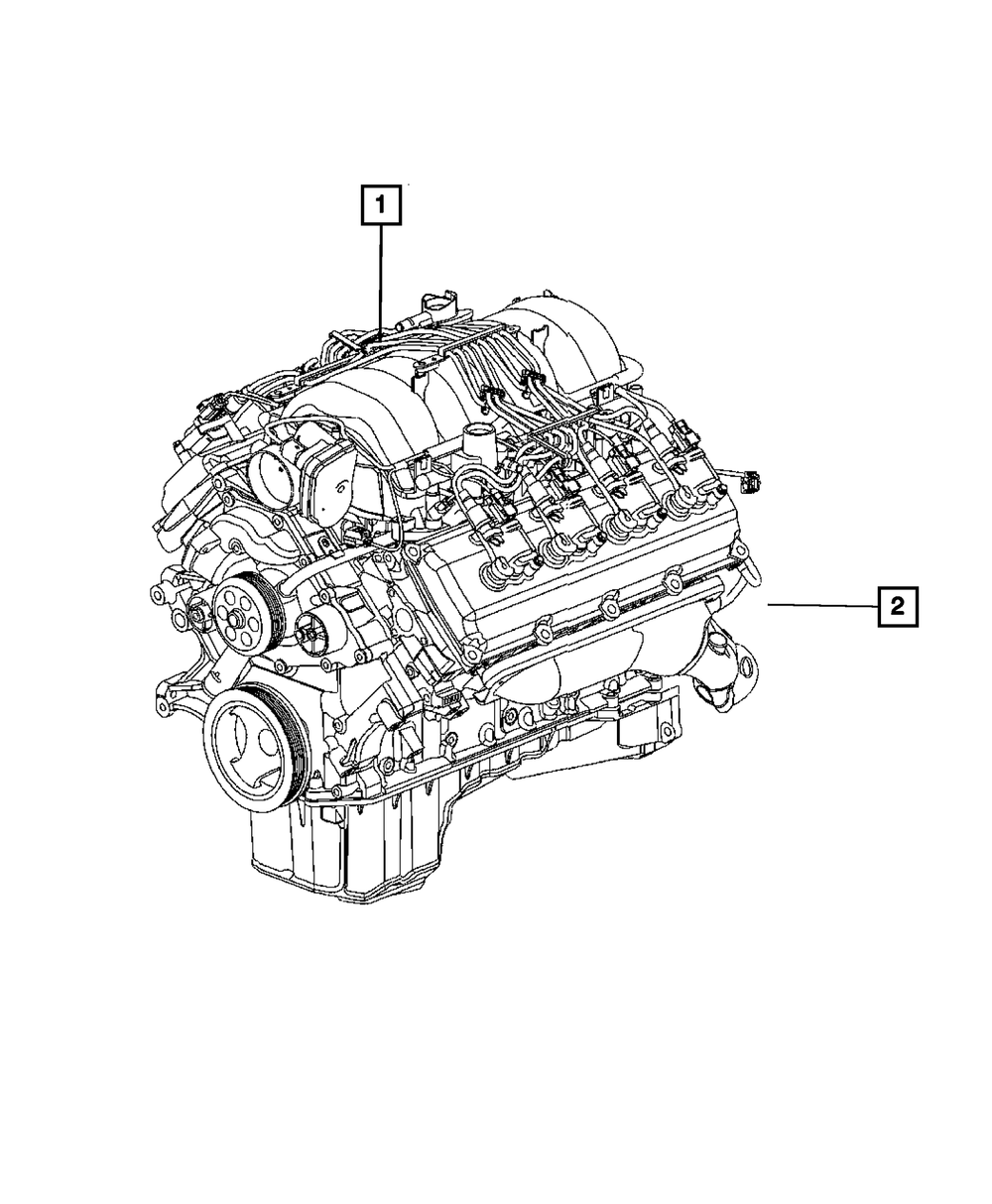 2010-2012 Mopar Long Block Engine, Remanufactured R8154340AA | QuirkParts
