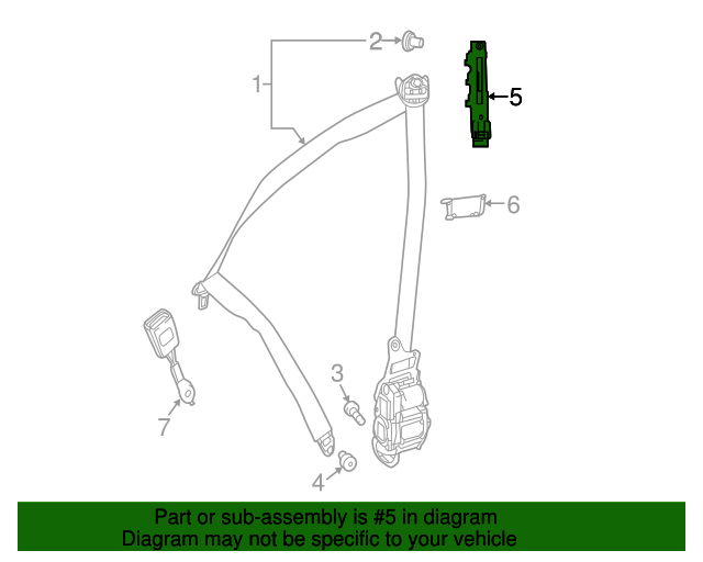 000-860-03-88 - Seat Belt Height Adjuster 2014-2023 Mercedes-Benz ...
