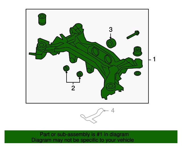 55400-2P050 - Suspension Subframe Crossmember 2010-2012 Hyundai Santa ...