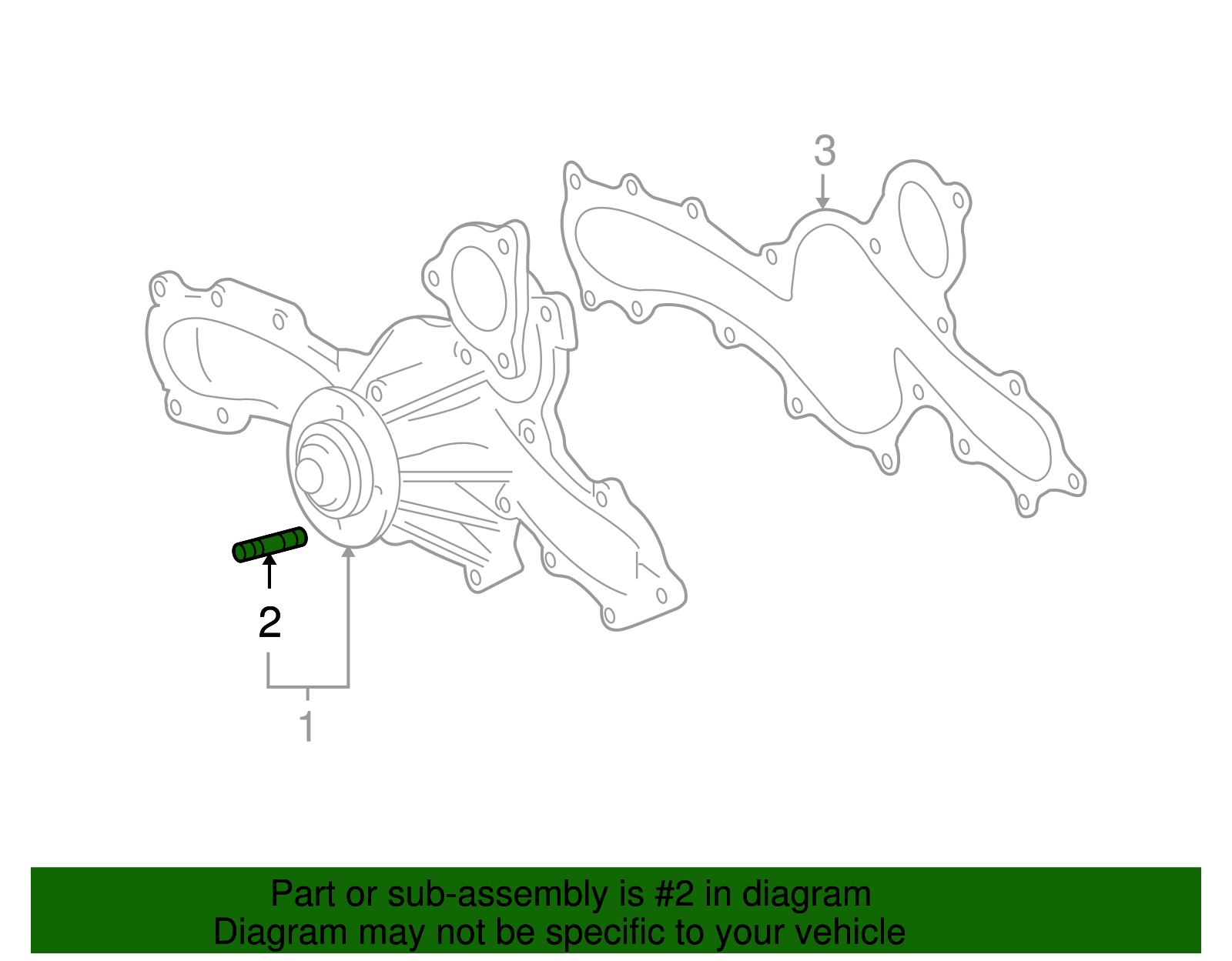 Genuine Toyota Water Pump Assembly Stud part# 92112-60818 for 1996-2006 ...