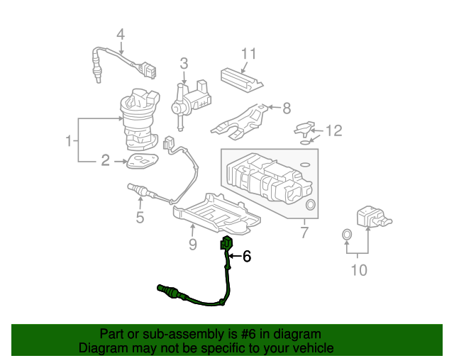 2006 Acura TL Oxygen Sensor 36542-RKB-004 | Acura Parts Now