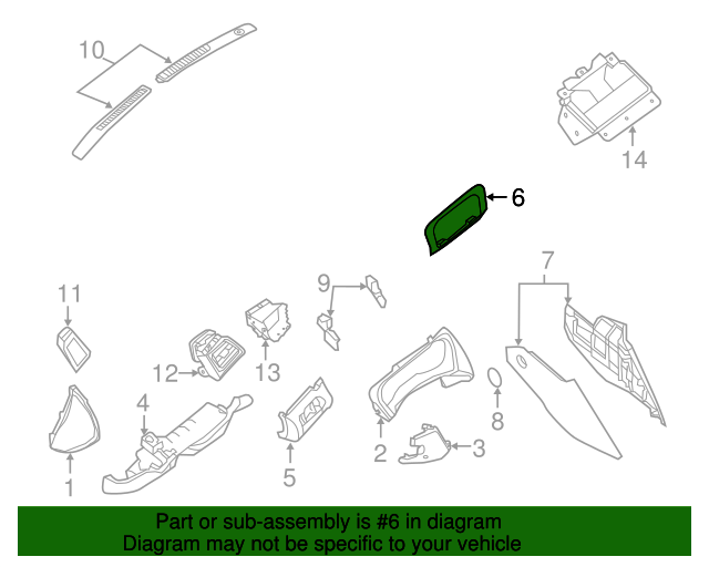 68260-4AT0A - Center Bezel - 2015-2019 Nissan Sentra | Conicelli Nissan ...