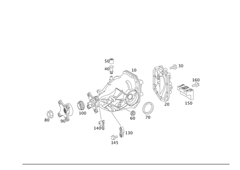 Rear Axle Housing with Differential for 2010 Mercedes-Benz S550 ...