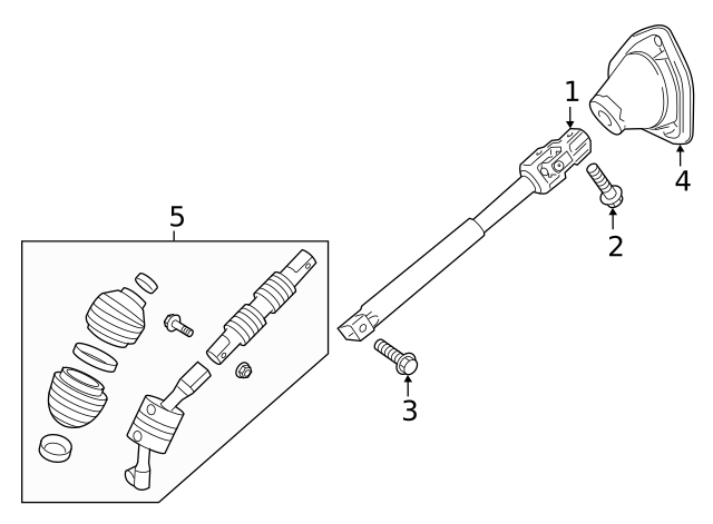 2019-2022 GM Intermediate Steering Shaft Boot 23317134 | QuirkParts