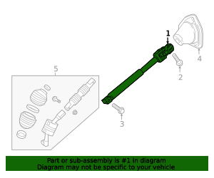 2019-2025 GM Upper Intermediate Steering Shaft 84488135 GM ...