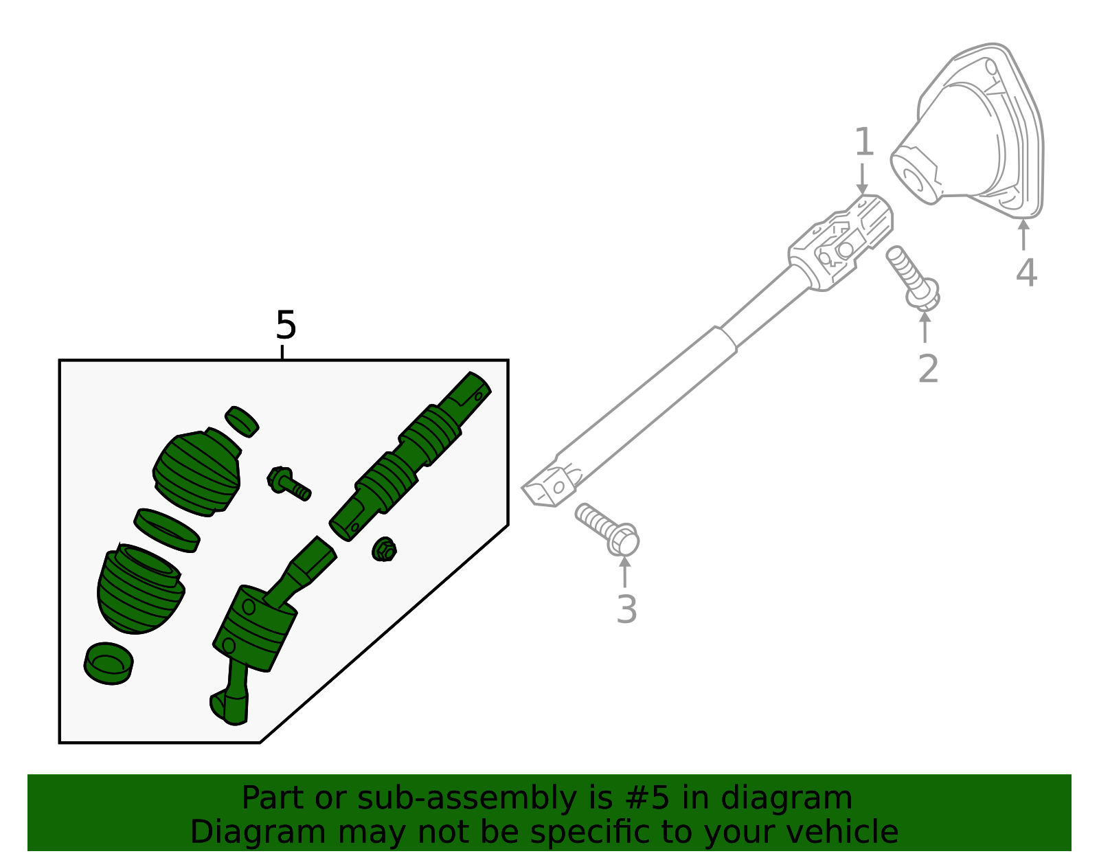 2019-2025 GM Intermediate Steering Shaft 85153846 GM | GMPartsDirect.com