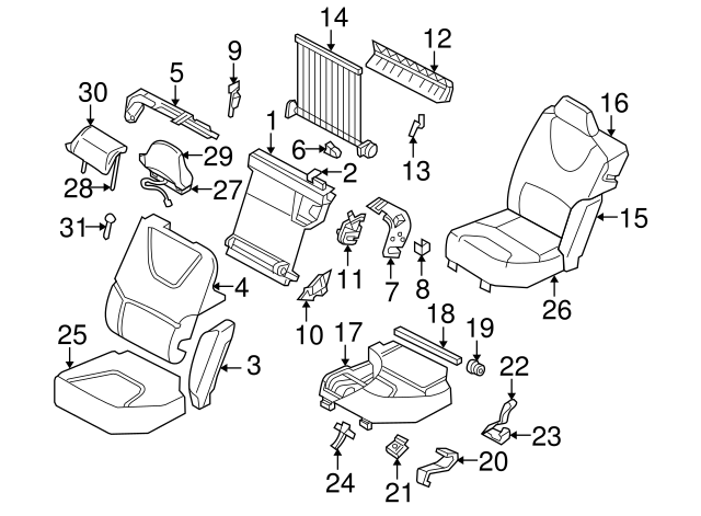2001-2009 Volvo Headrest Guide - Driver's Side (LH) 9197662 ...