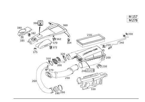 Air Intake, Gasoline Vehicles for 2013 Mercedes-Benz SL63 AMG ...