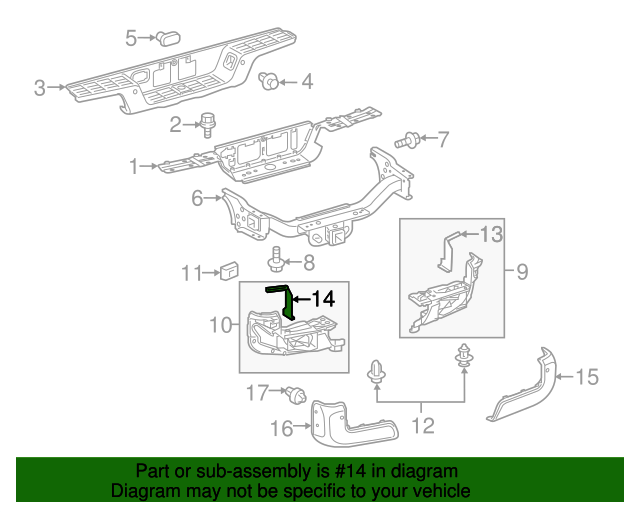Genuine Toyota Bumper Corner Cover (Left, Rear, Upper) part# 52166 ...