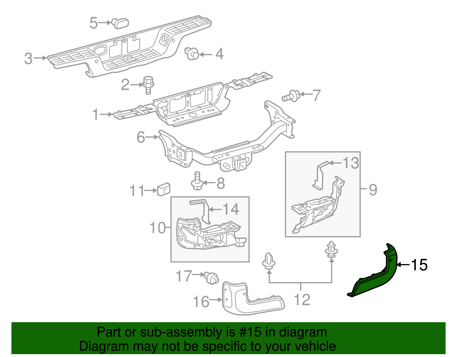 2016-2023 Toyota Tacoma End Cap 52155-04900 | Retail Performance Auto Parts