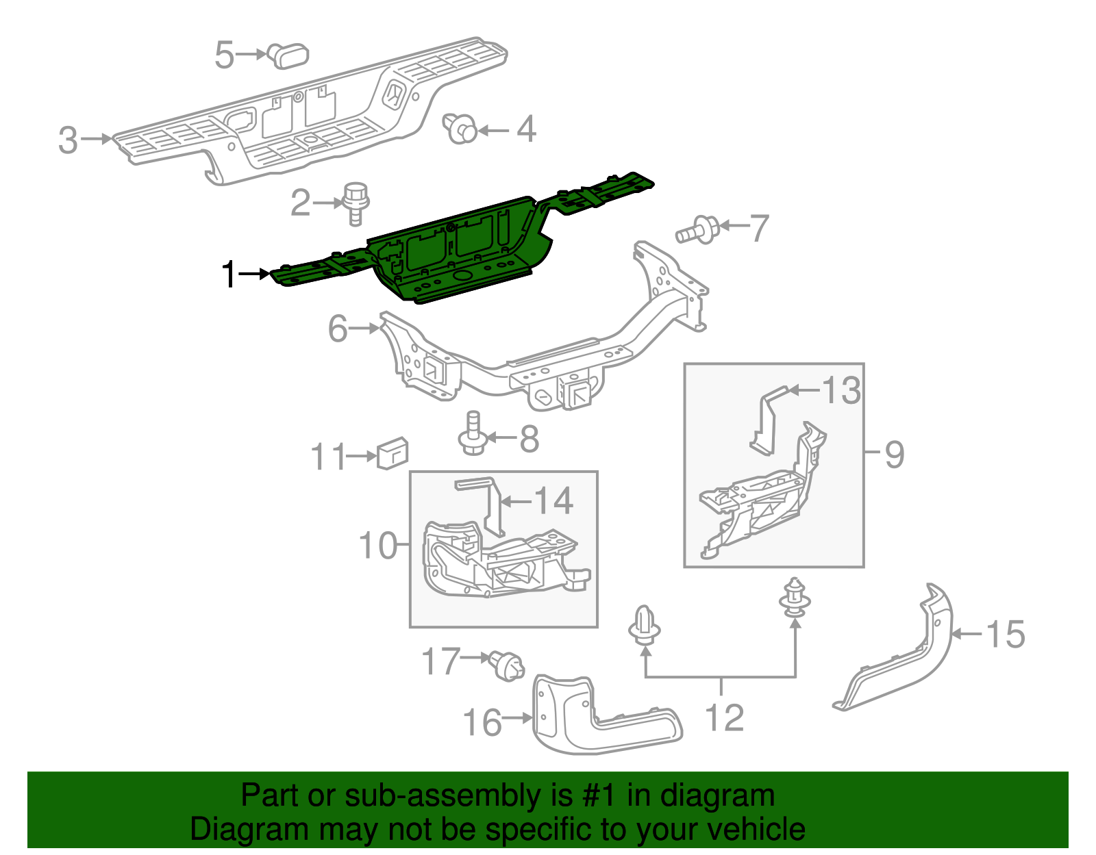 52159-04030 - Bumper Cover Support Rail 2016-2023 Toyota Tacoma ...
