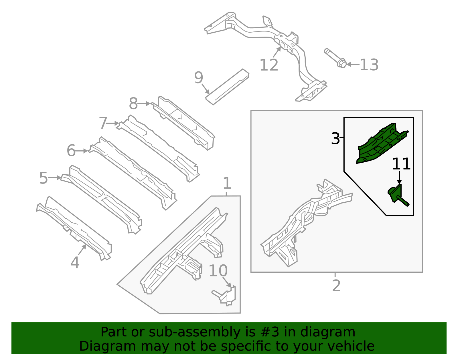2013-2020 Nissan Pathfinder Rail End G5521-3JAMA | Bill Kay Nissan Parts
