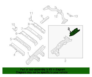 2013-2019 Nissan Pathfinder Rail End - Passenger Side (RH) G5520-3JAMA ...