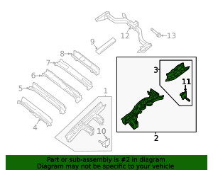 2013-2018 Nissan Pathfinder Rear Rail Assembly G5511-3JAMA | OEM Parts ...