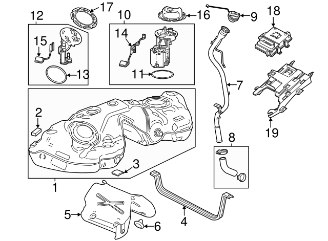 2013-2019 Cadillac ATS Fuel Level Sensor Kit with Seal 13544258 GM ...