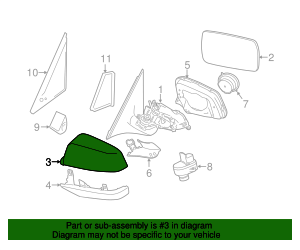 51-16-7-308-683 - Door Mirror Cover 2011-2019 BMW | AutoNationParts.com