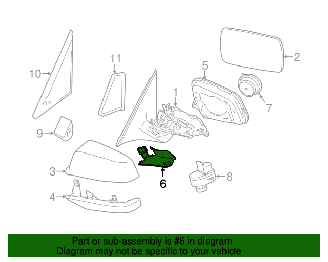 51-16-7-266-080 - Set of covers mirror baseplate 2009-2018 BMW ...