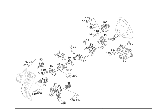 Genuine Clock Spring Contact for 1994-2006 Mercedes-Benz | OEM Part ...