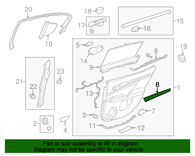 67783-30310-B0 - Door Trim Molding 2016-2020 Lexus | AutoNationParts.com
