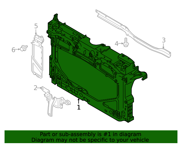 53201-WB003 - Radiator Support Panel - 2016-2020 Toyota | OEM Genuine ...