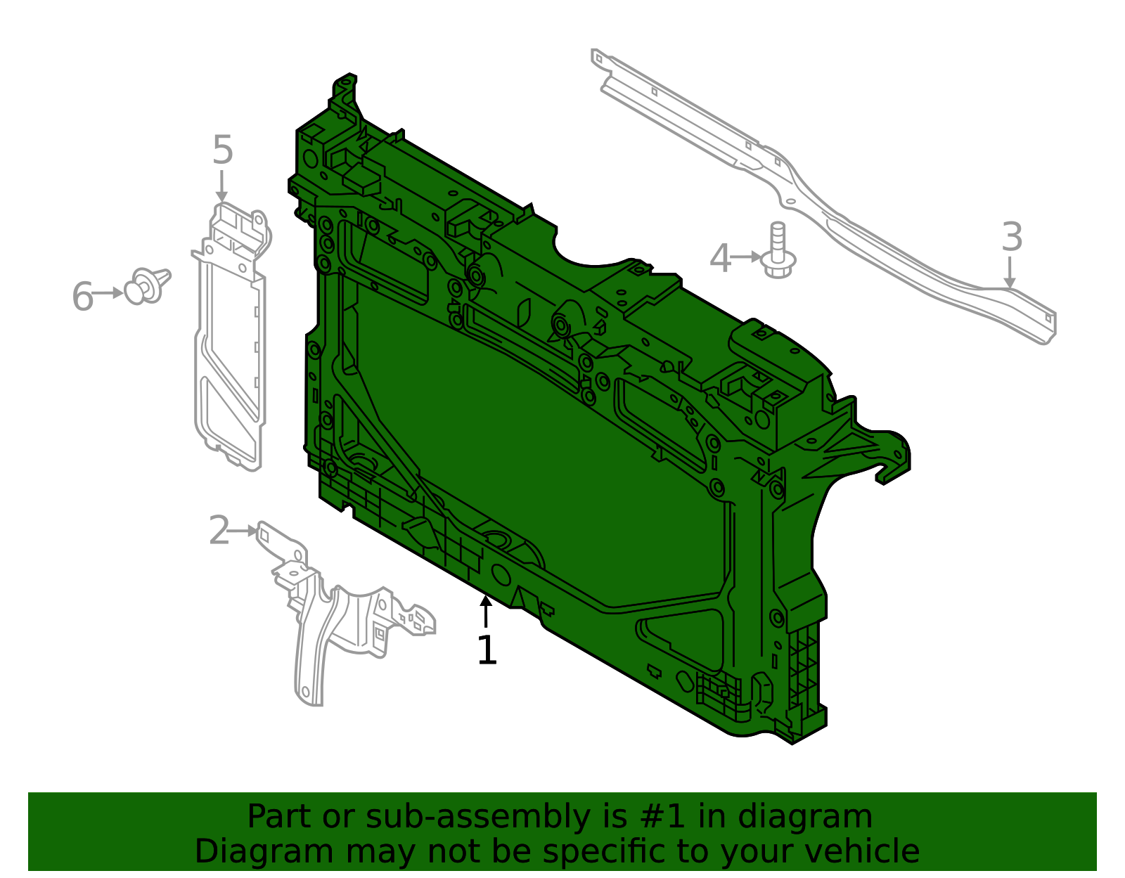 2016-2020 Toyota Radiator Support Panel 53201-WB003 | Toyota San Diego ...