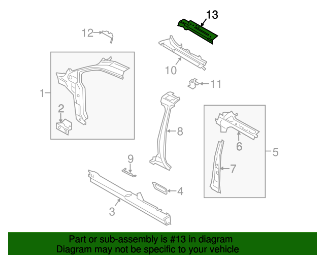 2014-2021 Ford Transit Connect Upper Reinforced - Driver's Side (LH ...