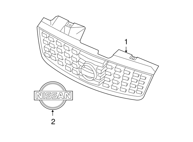 2010-2012 Nissan Sentra Grille 62070-ZT50A | Nissan Parts Plus