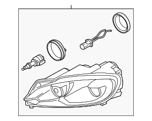 5K0-941-754-B - Composite Headlamp - 2010-2014 Volkswagen | VW Direct ...