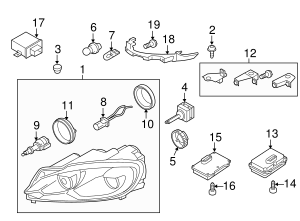 2010-2014 Volkswagen Composite Headlamp 5K0-941-753-B | OEM Parts Online