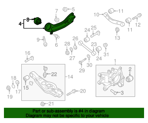 2016-2020 Kia Sorento Trailing Arm - Driver's Side (LH) 55270-C5050 ...