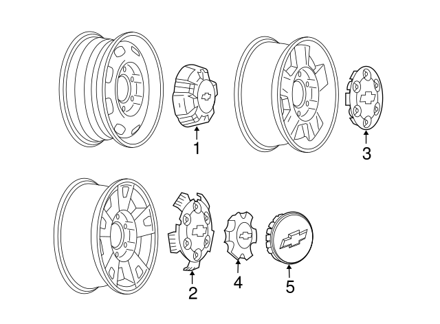 GM 9595905 Hub Cap with Bowtie Logo | Genuine GM & AC Delco OEM Parts ...