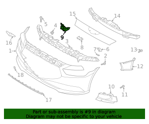 2020-2021 Genesis G90 Bracket Front Bumper Side Supt Right-hand 86556 ...
