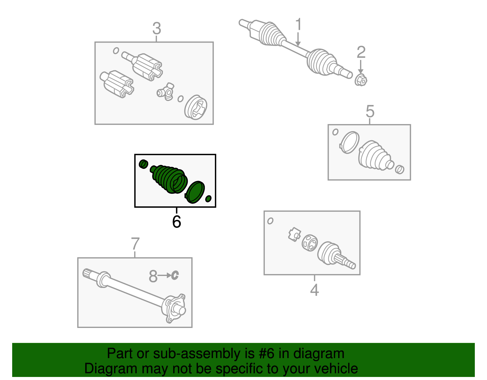 19178957 - Front Wheel Half-Shaft Constant Velocity (CV) Boot Kit with ...