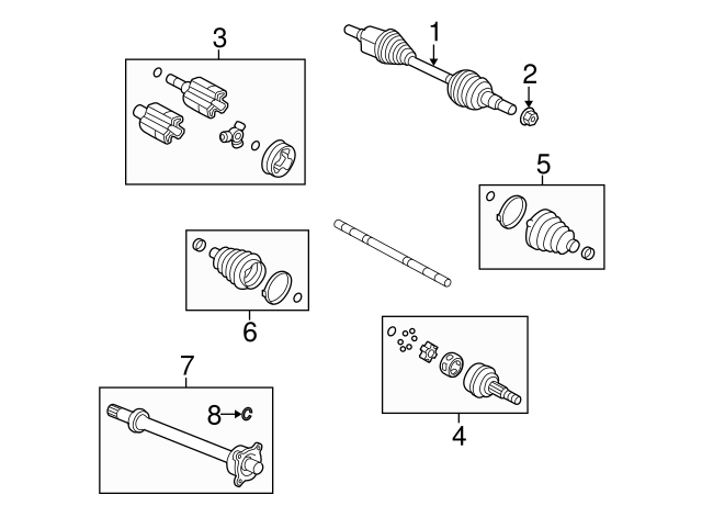 2007-2017 GM Axle Assembly - Passenger Side (RH) 25849949 | NewGMParts.com