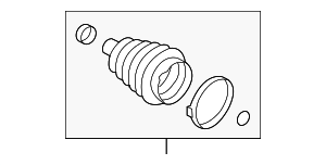 2005-2017 GM Front Wheel Half-Shaft Constant Velocity (CV) Boot Kit ...