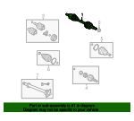 2007-2017 GM Front Passenger Side Half-Shaft Assembly 25849949 GM ...